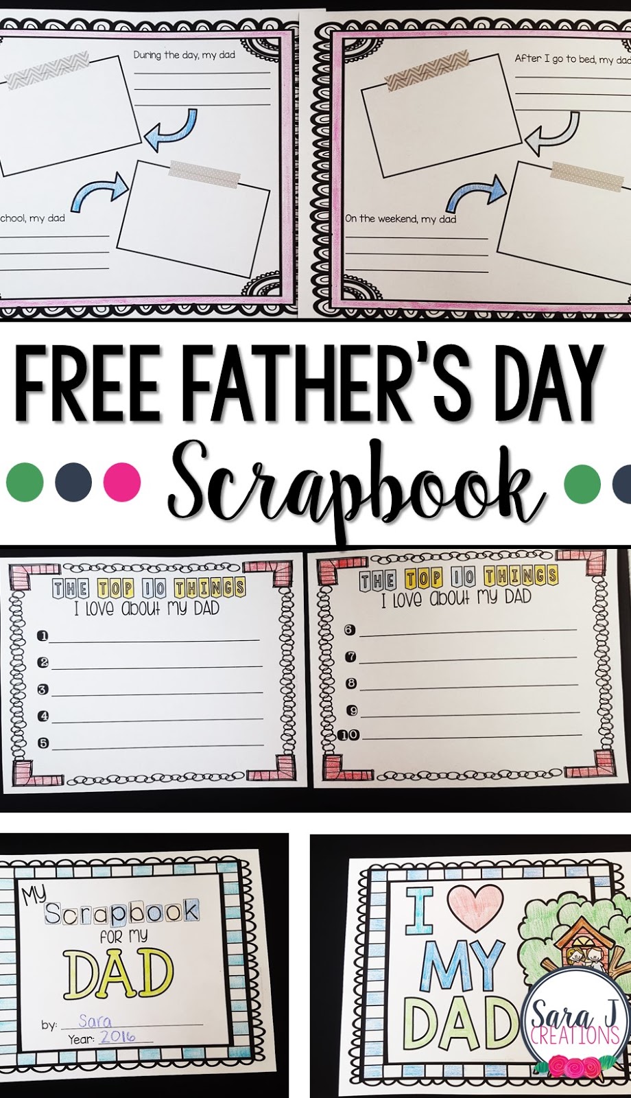 Father's Day Scrapbook - Classroom Freebies