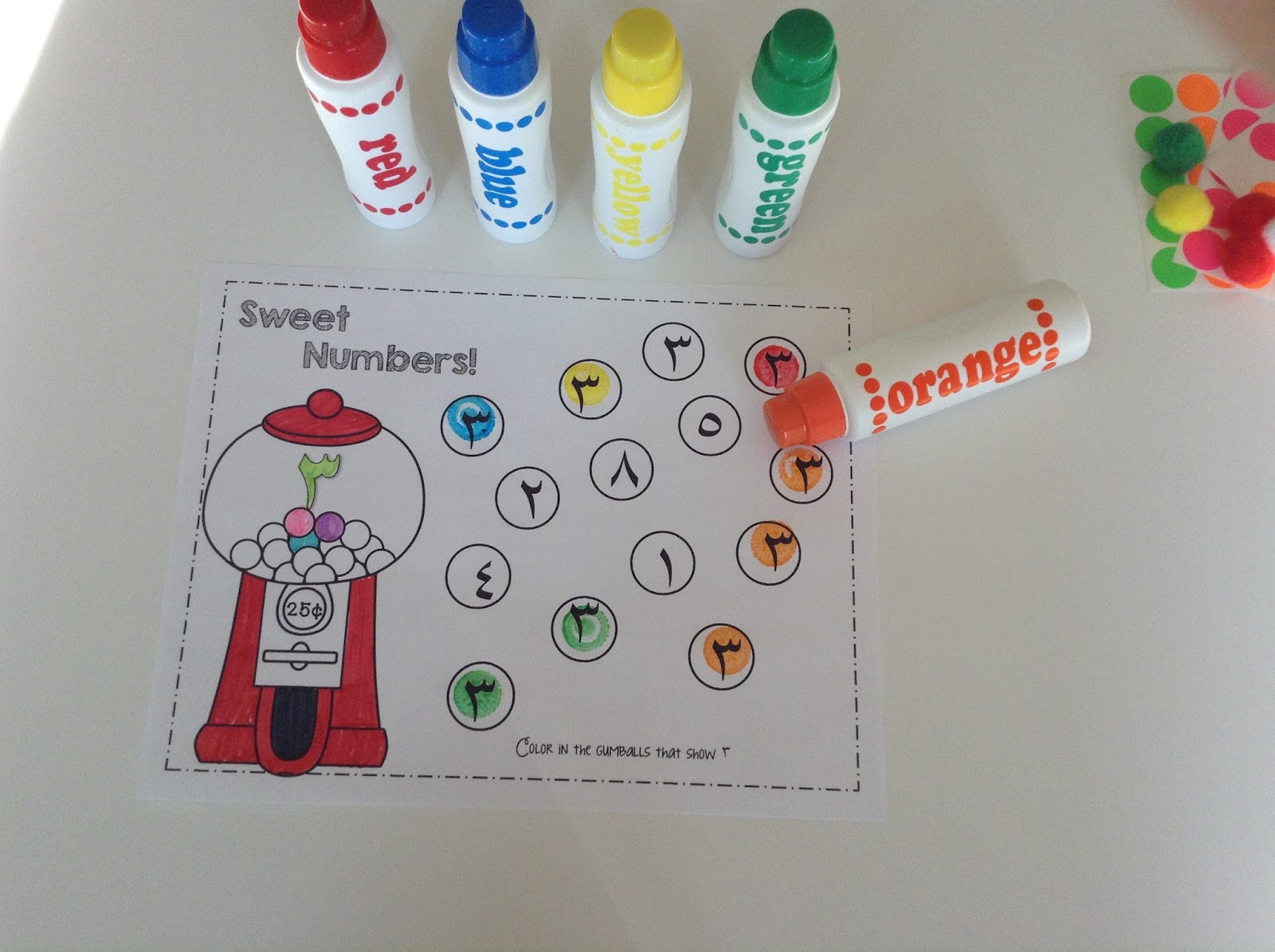 TeacherMomPlus3: Arabic Numbers Bingo Dauber Printables
