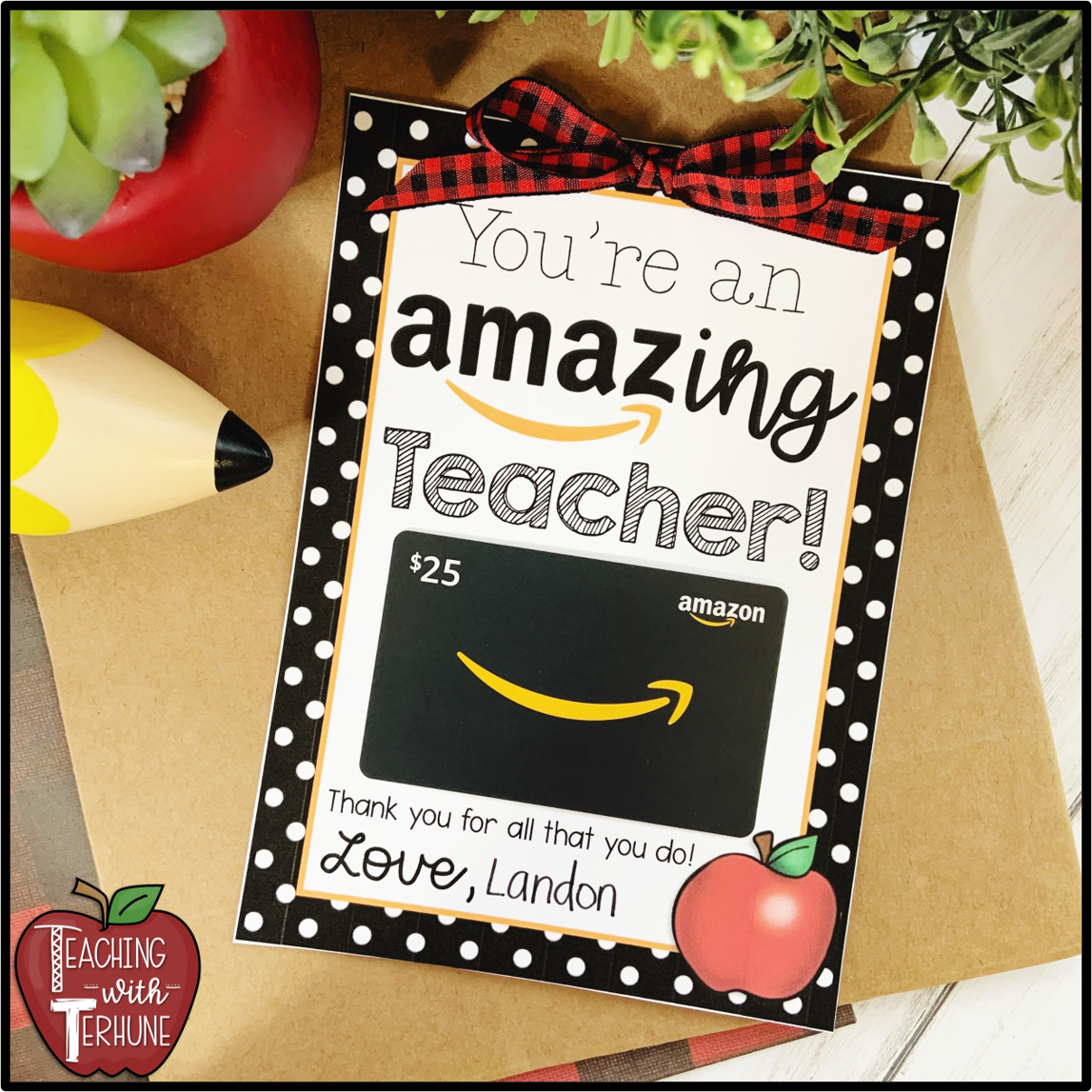 Teaching With Terhune: Amazon Gift Tag for Teacher Christmas Gift and ...