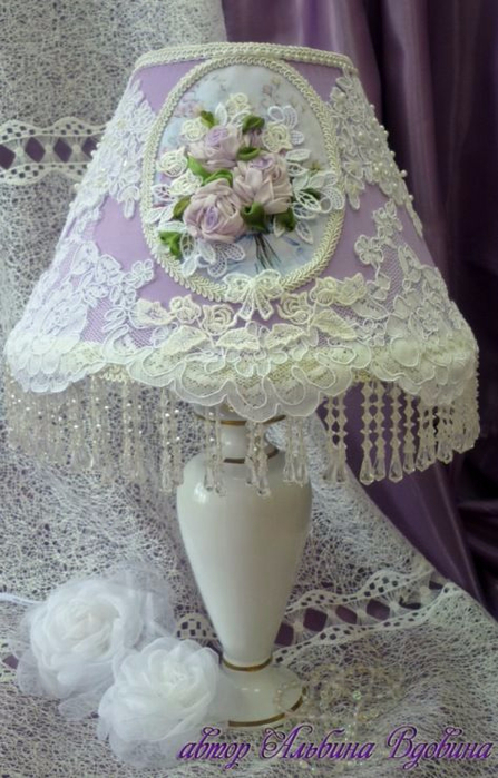 AMARNA ARTESANATO E IMAGENS: ABAJOURS ESTILO SHABBY CHIC