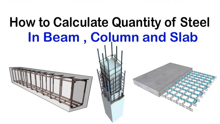 How To Calculate Quantity Of Steel For RCC Beam,Column And Slab ...