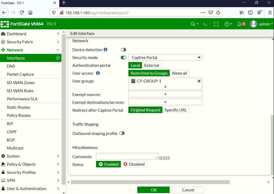 My Cybersecurity Journal FortiGate Captive Portal My Cybersecurity Journal FortiGate Captive Portal