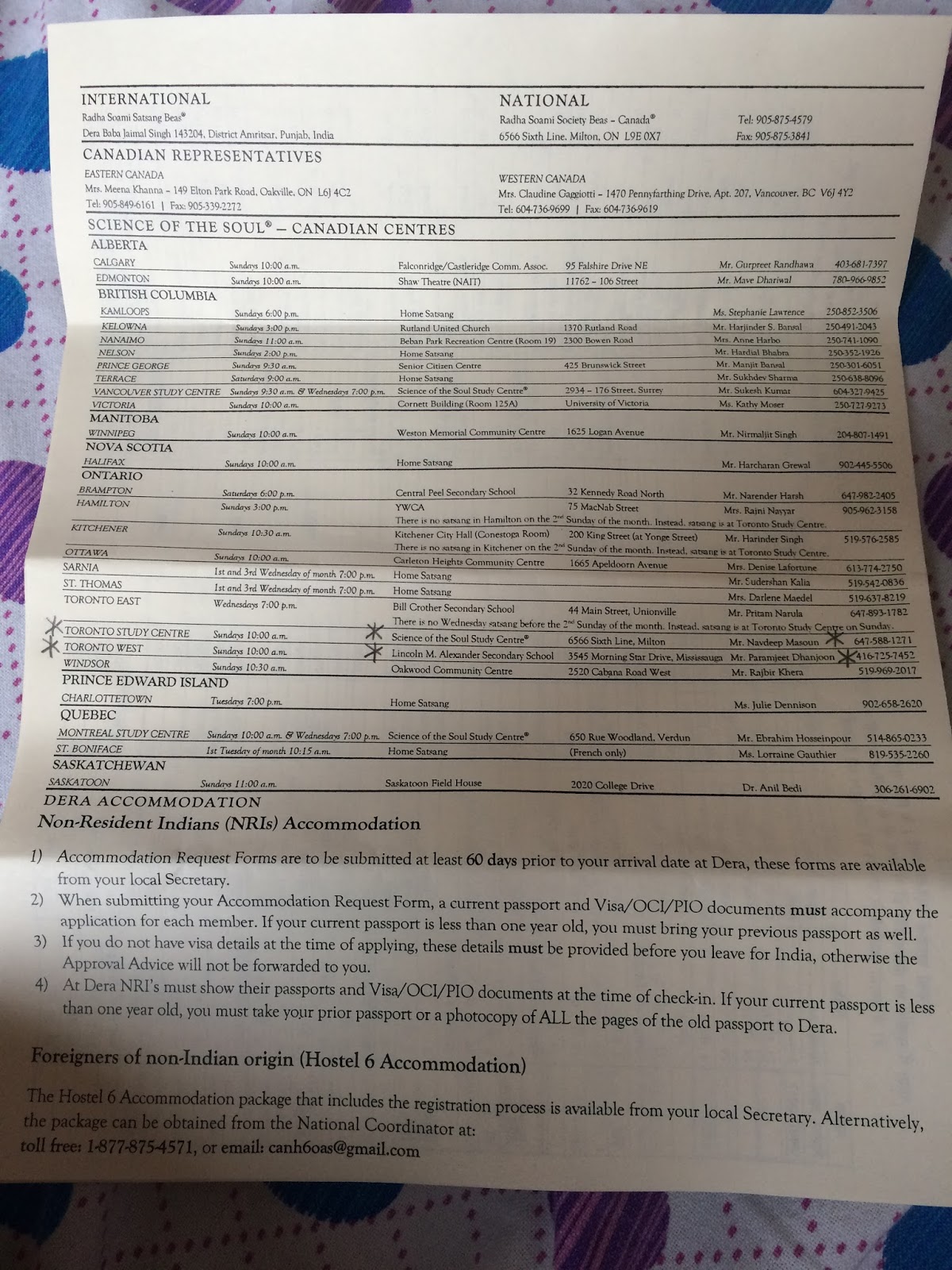 Sound Innovators: Radha Soami Satsang Beas - Centers in Canada