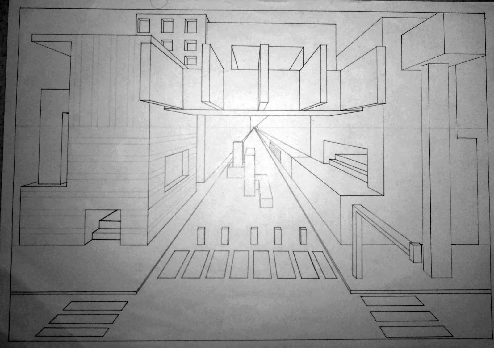 blo9ART: Perspetiva Cónica - Perspetiva Frontal com 1 Ponto de Fuga blo9ART: Perspetiva Cónica - Perspetiva Frontal com 1 Ponto de Fuga