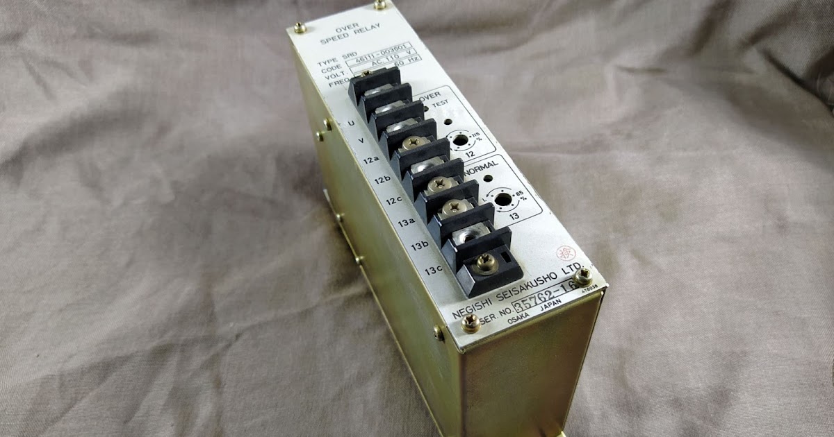 NEGISHI SEISAKUSHO SRD OVER SPEED RELAY 46111-003601 110 VAC