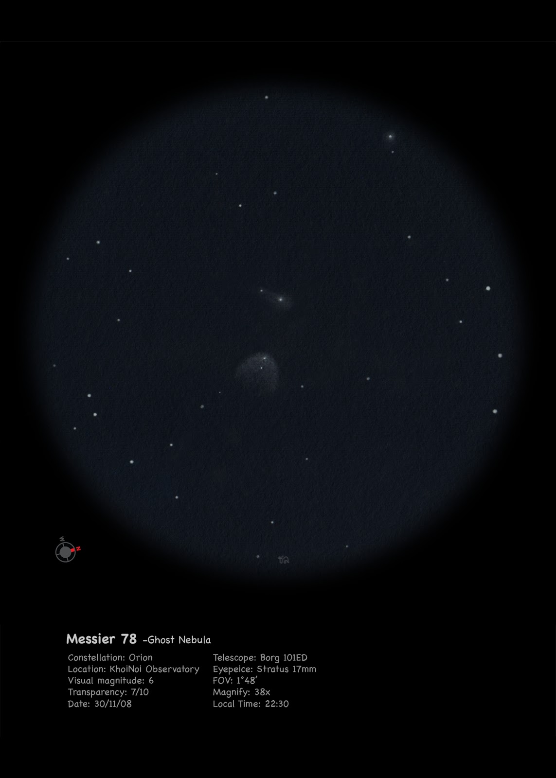 siamskies: Messier 78 : Ghost Nebula