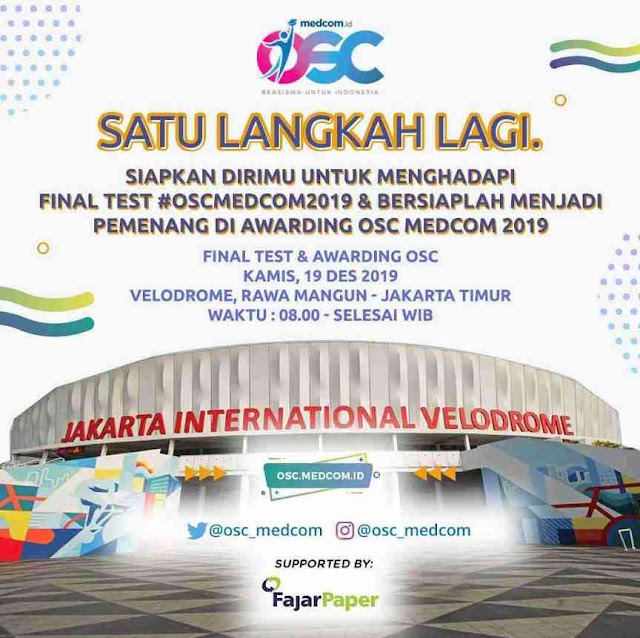 Pengalaman Mengikuti dan Mendapatkan Beasiswa OSC Medcom 2019