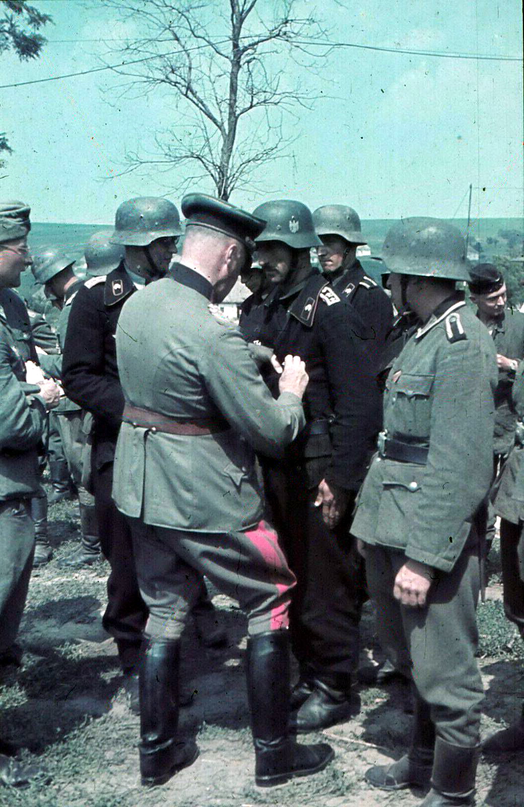 World War II in Color: Award Ceremony of 11. Panzer-Division