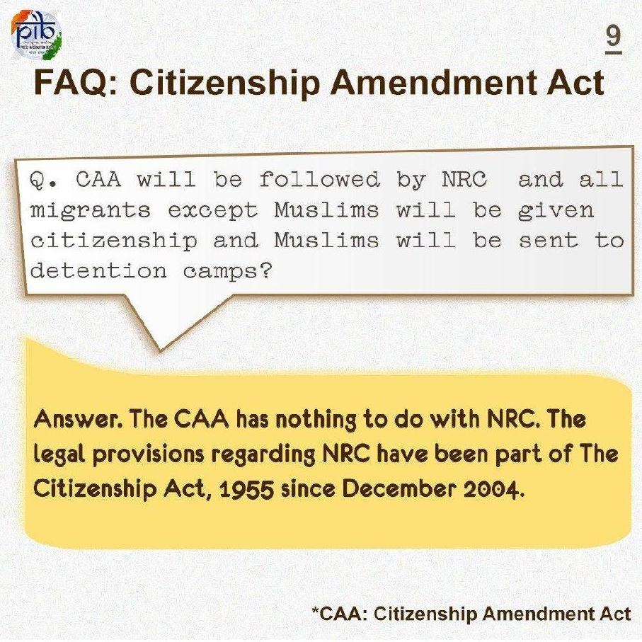 CAA-NRC Fact or Myth - Complete Details