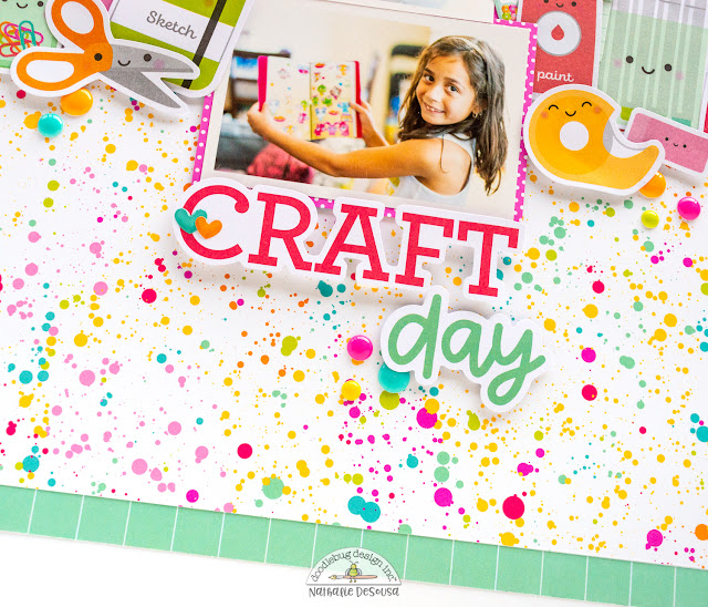 Doodlebug Design Inc Blog: CUTE & CRAFTY CRAFT DAY LAYOUT | with Nathalie