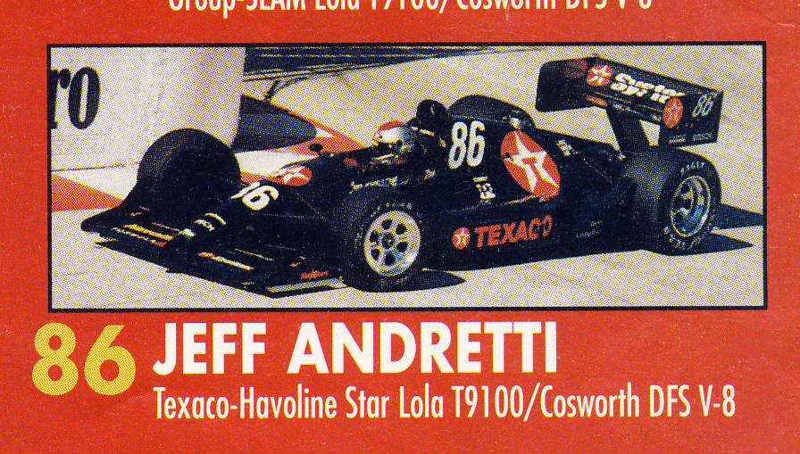 OPEN WHEEL RACING: John Andretti Family Versatile CART