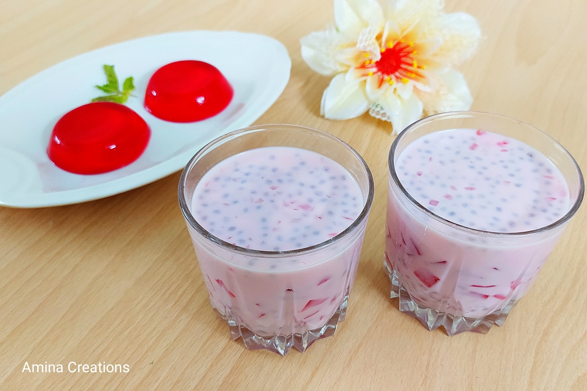 AMINA CREATIONS: JELLY AND TAPIOCA PEARL DRINK
