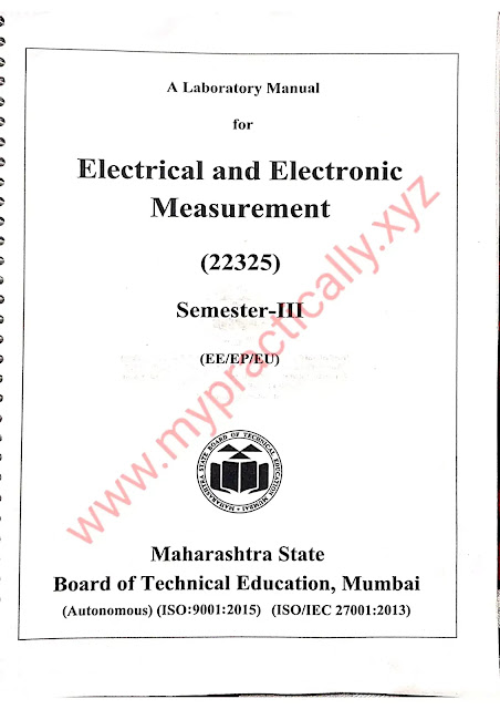 22325 Electrical and Electronics Measurements EEM | Lab Manual Answers ...