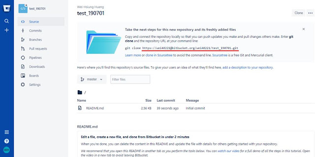 Blog of Wei-Hsiung Huang: How to use Bitbucket in VS Code
