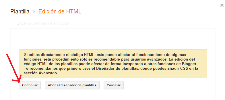 Programa !+: Bloques de código en Blogger