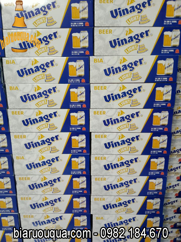 Bia tươi Vinager Light 3.5% thùng 24 lon 330ml