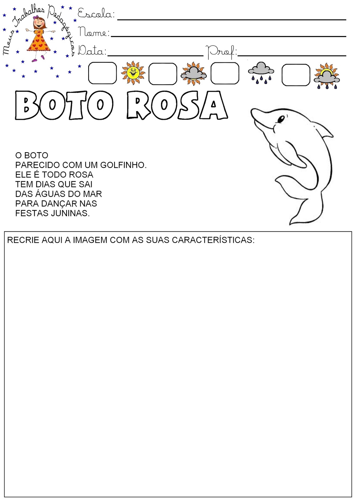 Boto Cor De Rosa Atividade - RETOEDU