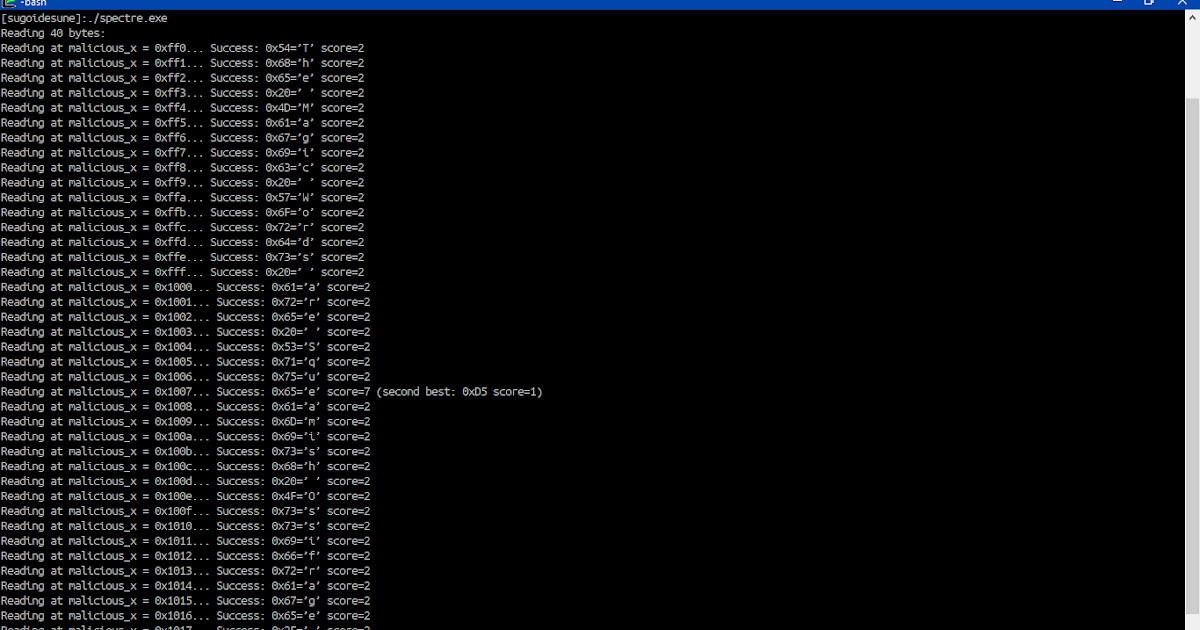 Nameless blog: Test your machine for meltdown/spectre exploit