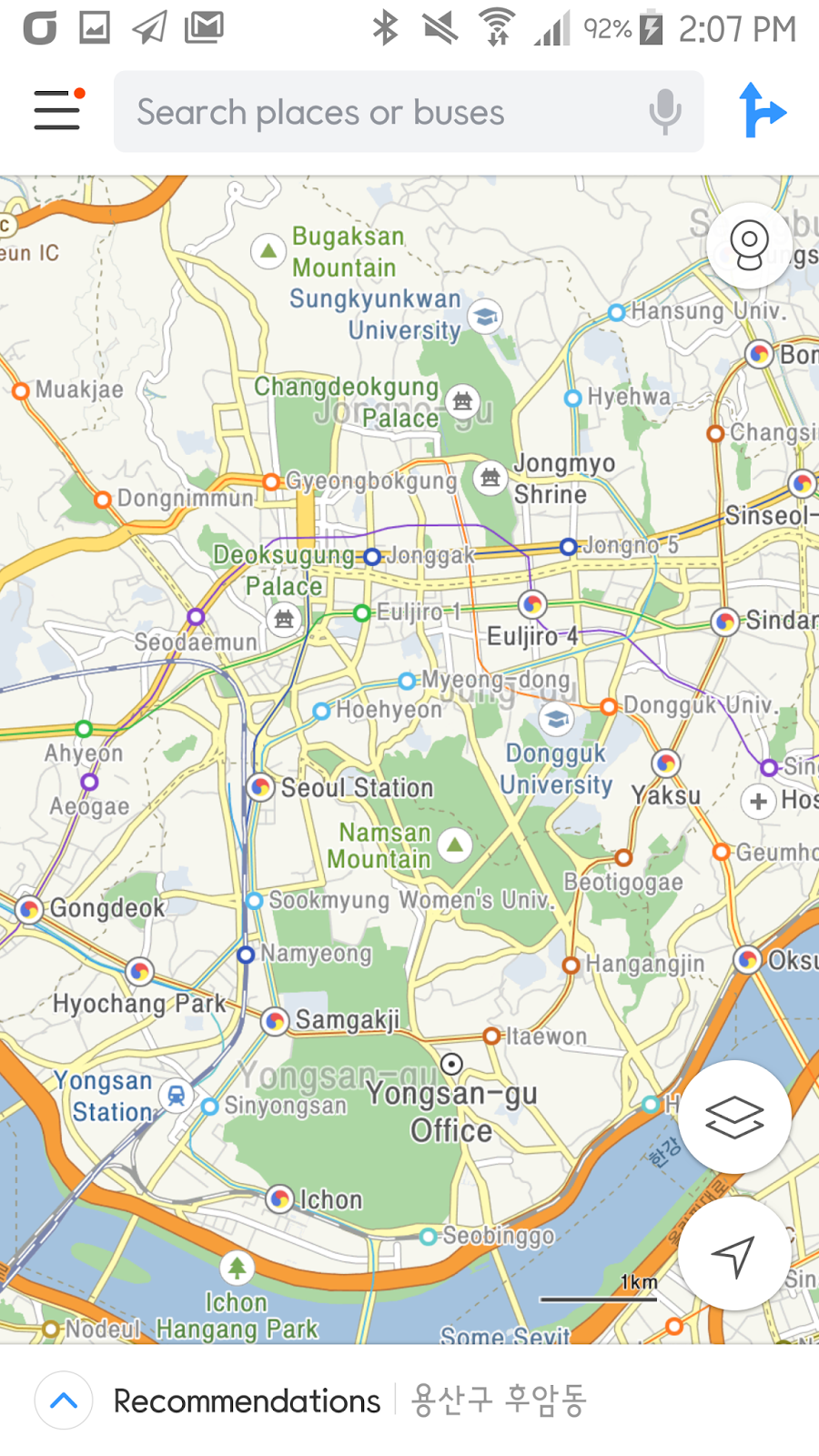 Kakao Map gets full English map imagery