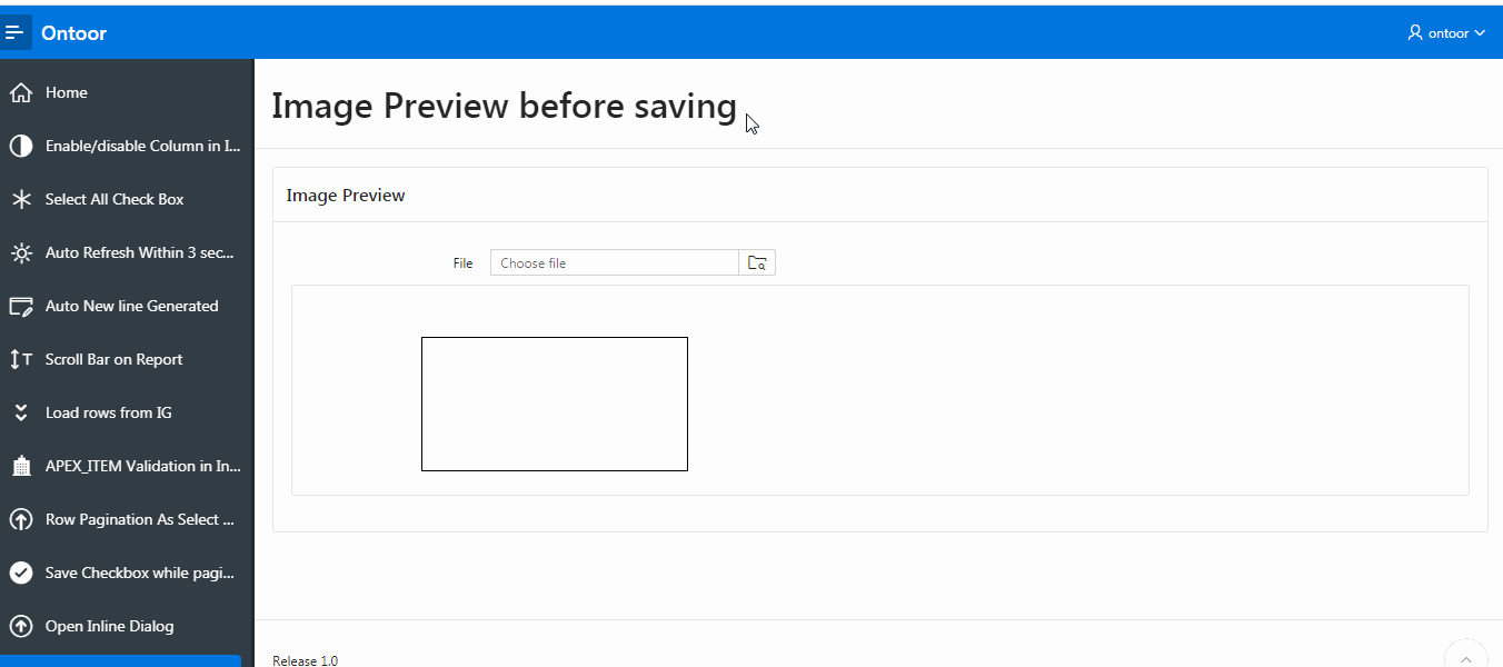 Preview an Image Before Upload Oracle APEX - Ontoor Solutions