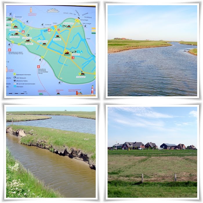 Hallig Hooge - Warften und Priele
