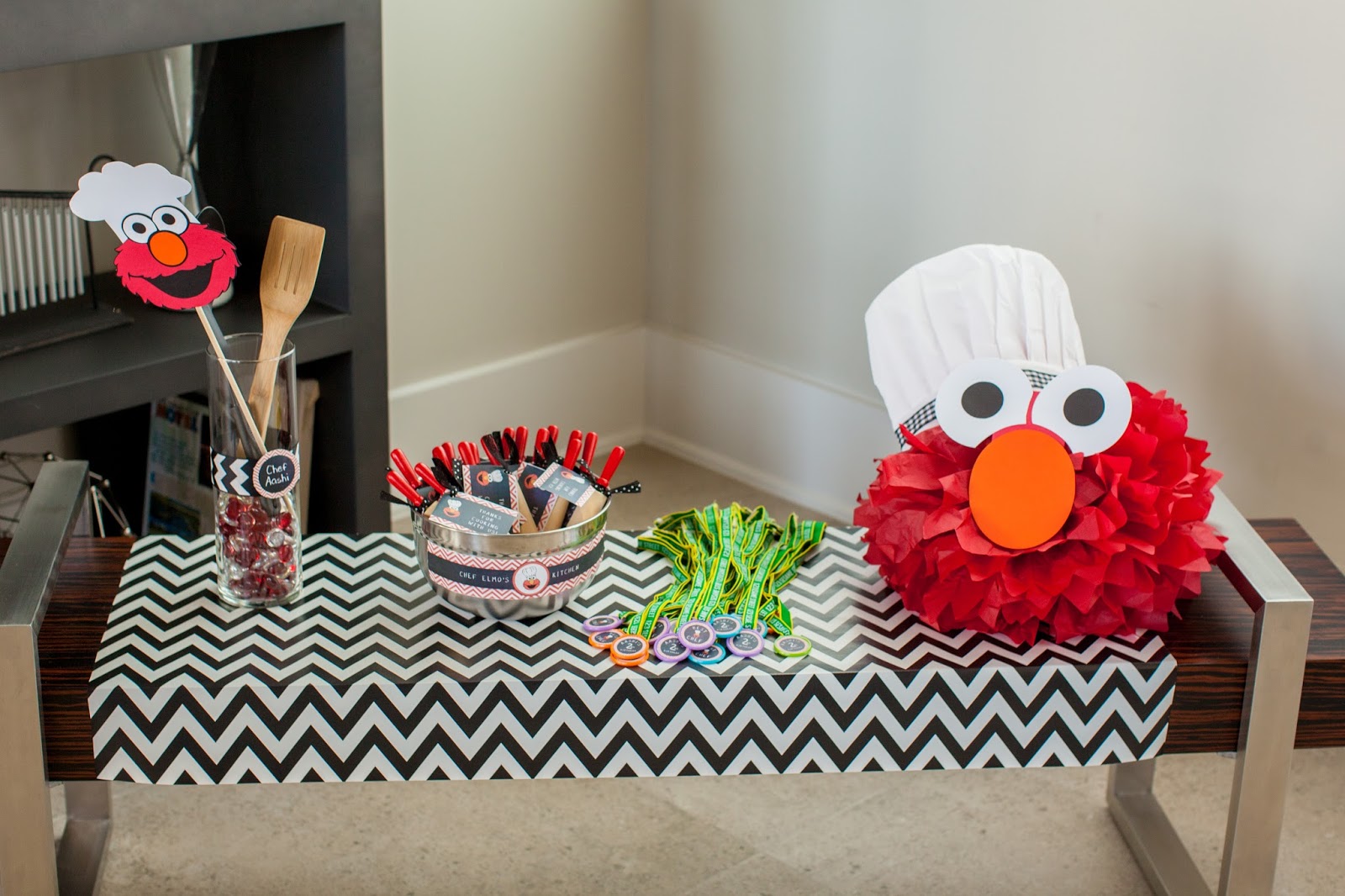 The Party Wall: Chef Elmo Play Kitchen Birthday Party