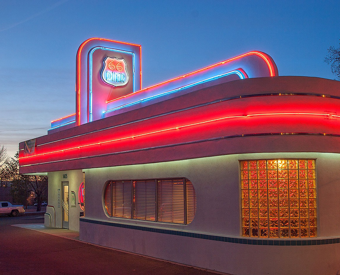 Just A Car Guy: cool looking diner on Route 66