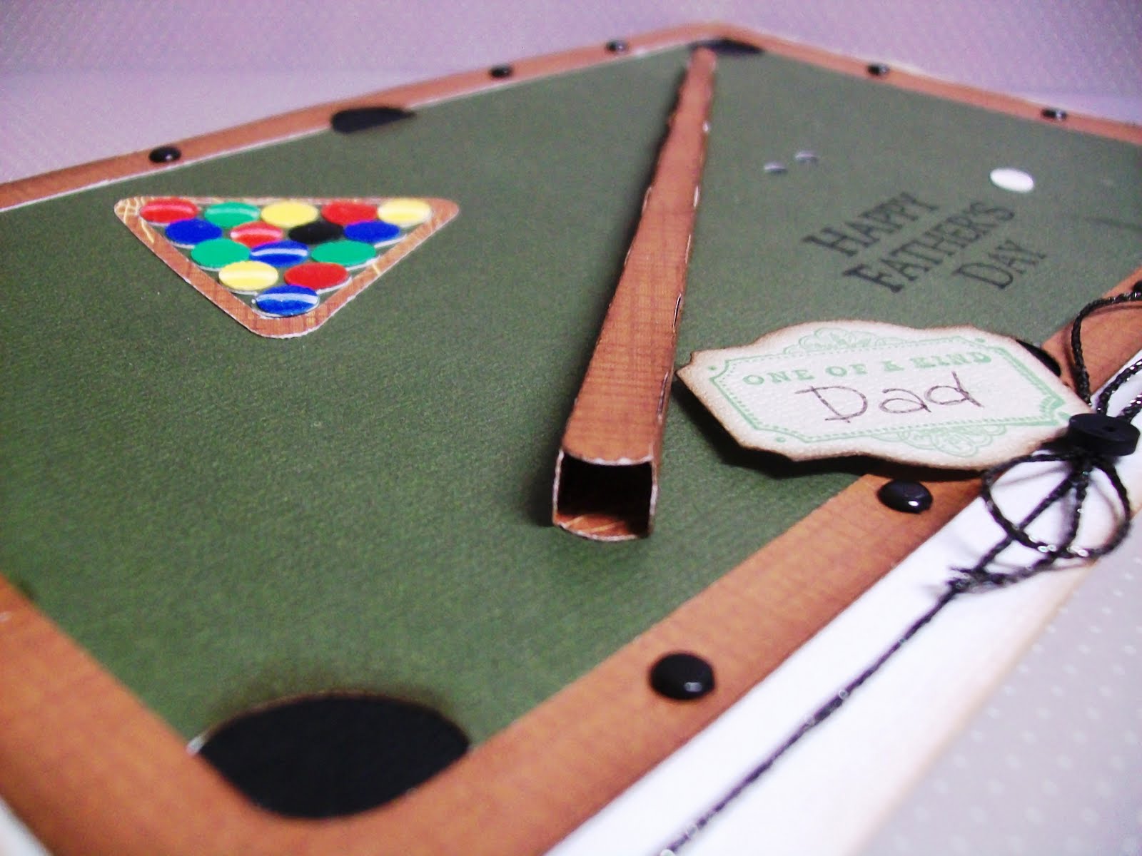 Paper Creations by Kristin: Pool Table Card