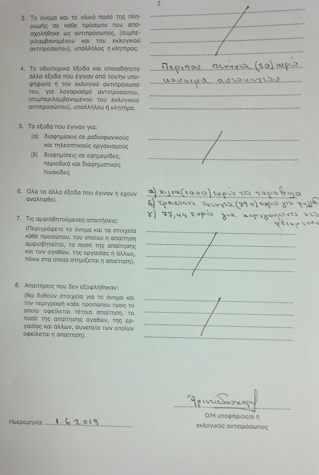 ΕΛΛΗΝΙΚΗ ΔΕΞΑΜΕΝΗ ΣΚΕΨΗΣ: Έκθεση εκλογικών εξόδων υποψήφιου ...