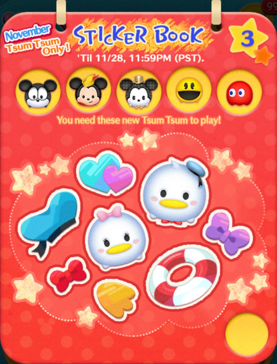 LINE: Disney Tsum Tsum (Global) - 2019 November Event, Sticker Book - 40/50
