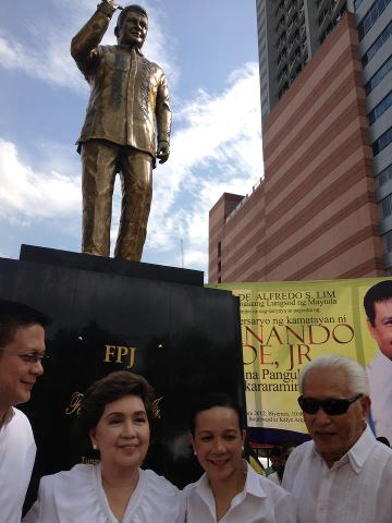 SUSAN ROCES: FPJ MONUMENT UNVEILED IN PLAZA FERGUSON, MANILA (DECEMBER ...