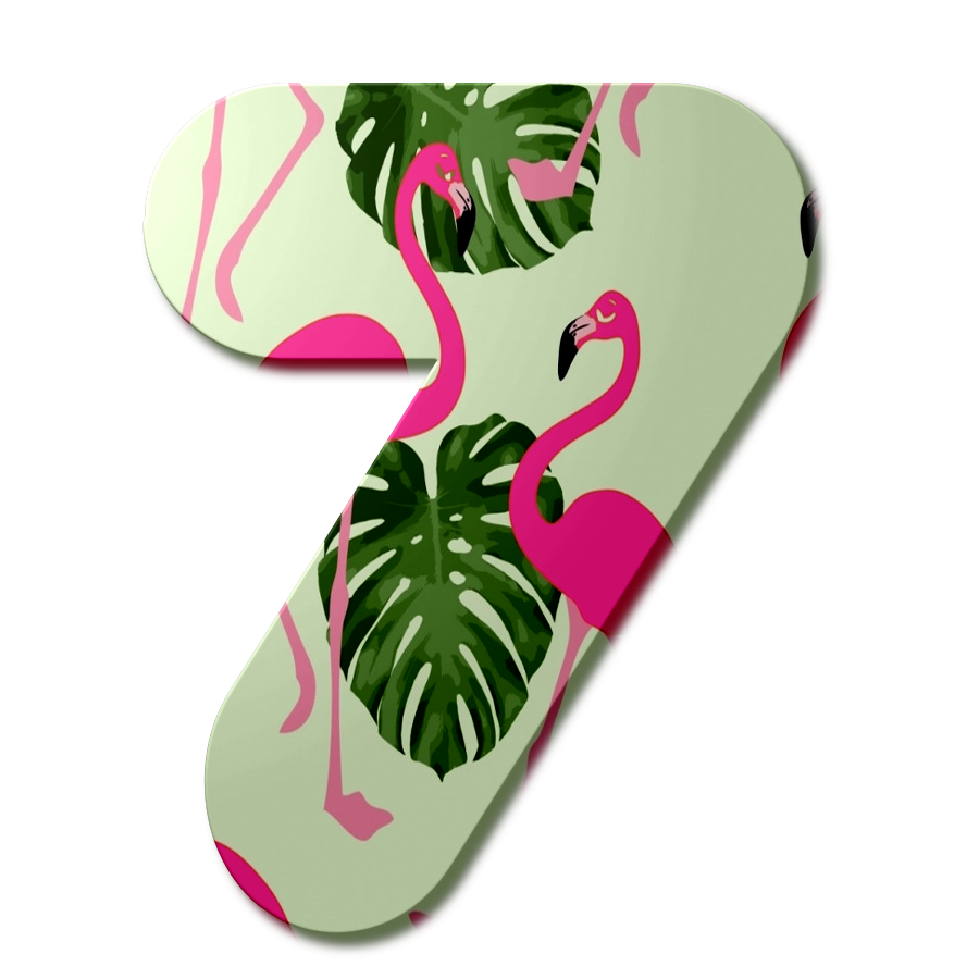 M. Michielin Alphabets: FLAMINGO PINK GREEN LEAVES TEXTURE ALPHABET ...