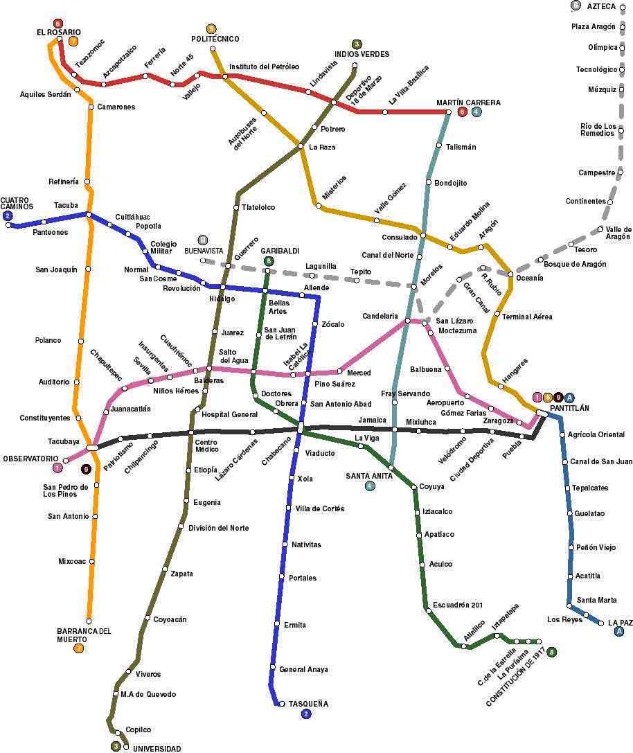 Apuntes ;): mapa del metro DF para que no se vallan a perder XD