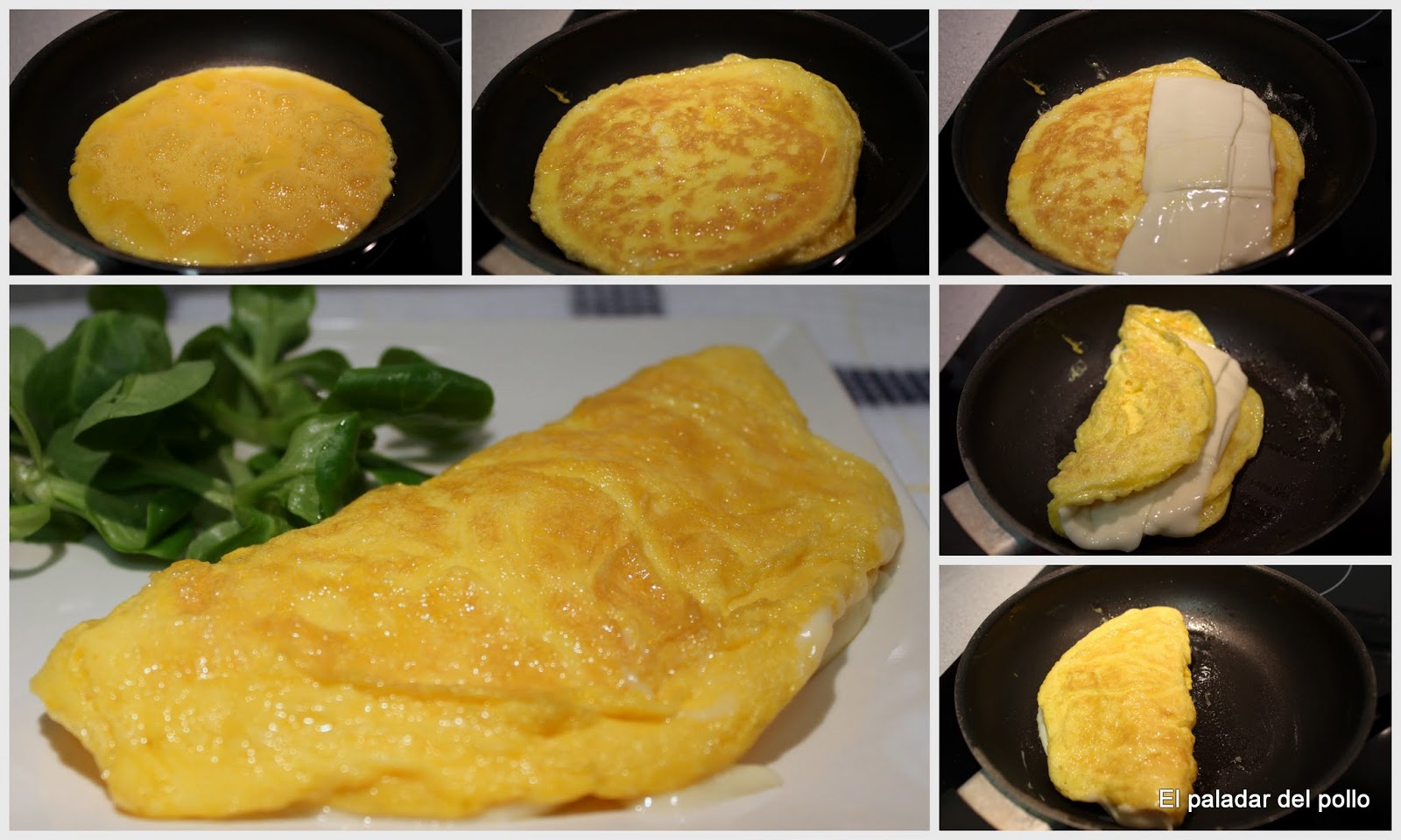 Tortilla francesa rellena de queso