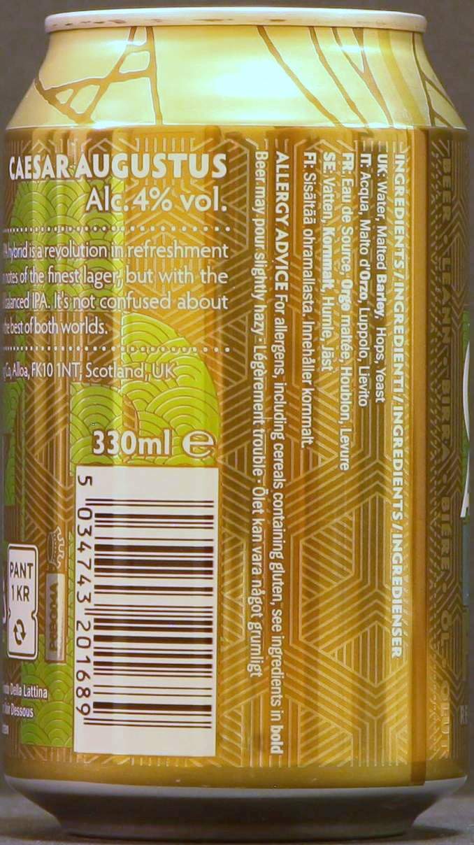 Burk-Bloggen: Caesar Augustus Lager IPA Hybrid : ny dekor