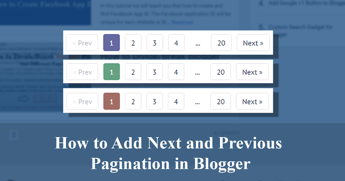 How To Add Next & Previous Numbered Pagination in Blogger | Mr Blogger ...