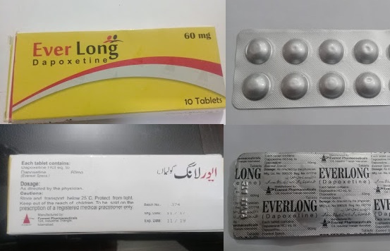 Everlong Dapoxetine 60mg 10 Tablets In Lahore