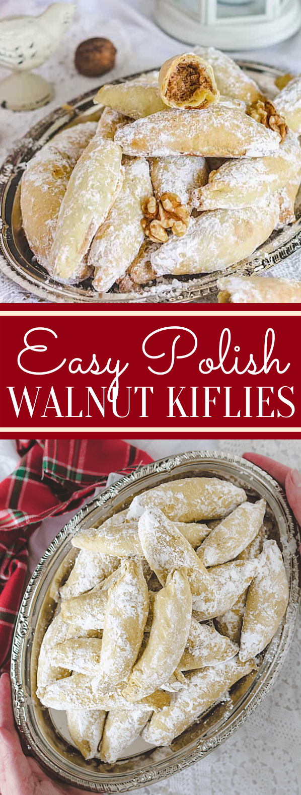 Easy Polish Walnut Kiflies – Holiday Crescent Cookies #desserts #christmas