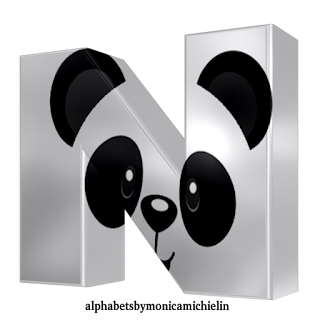 M. Michielin Alphabets: WHITE PANDA BEAR ALPHABET, ICONS PNG, NUMBERS ...