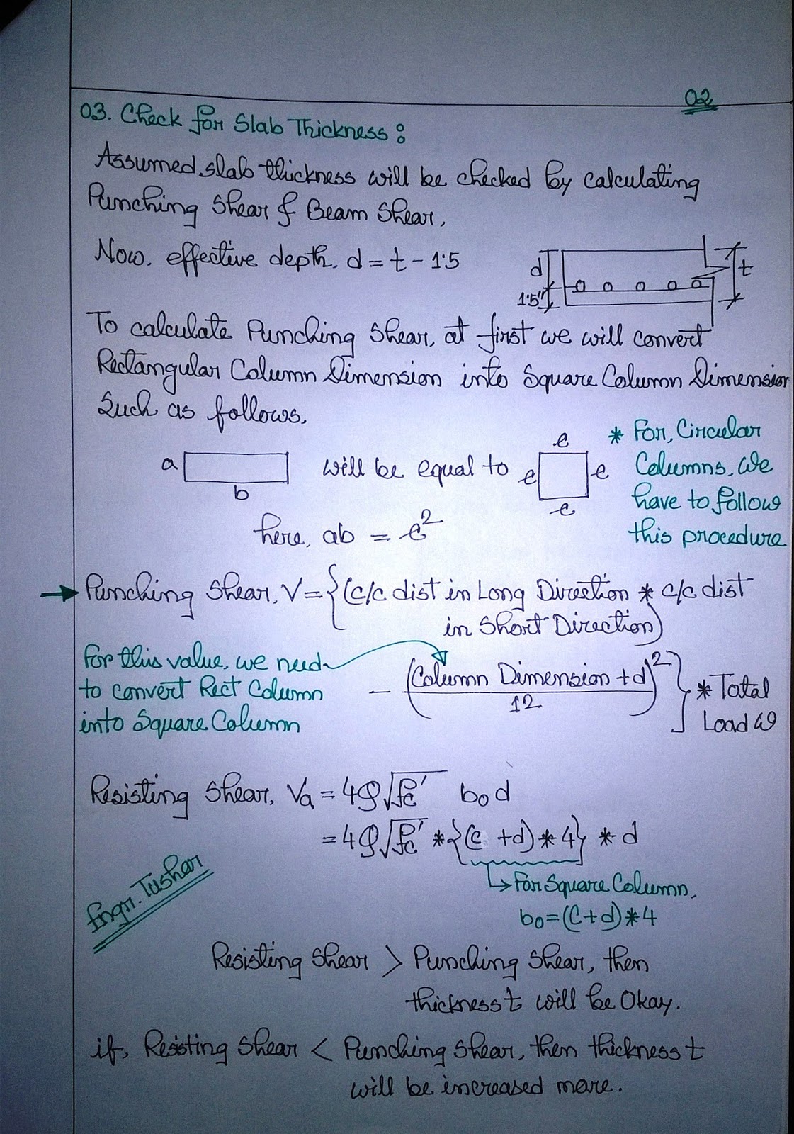 SEA Soft and Design Consultants: Design Calculation Steps for Flat Slab