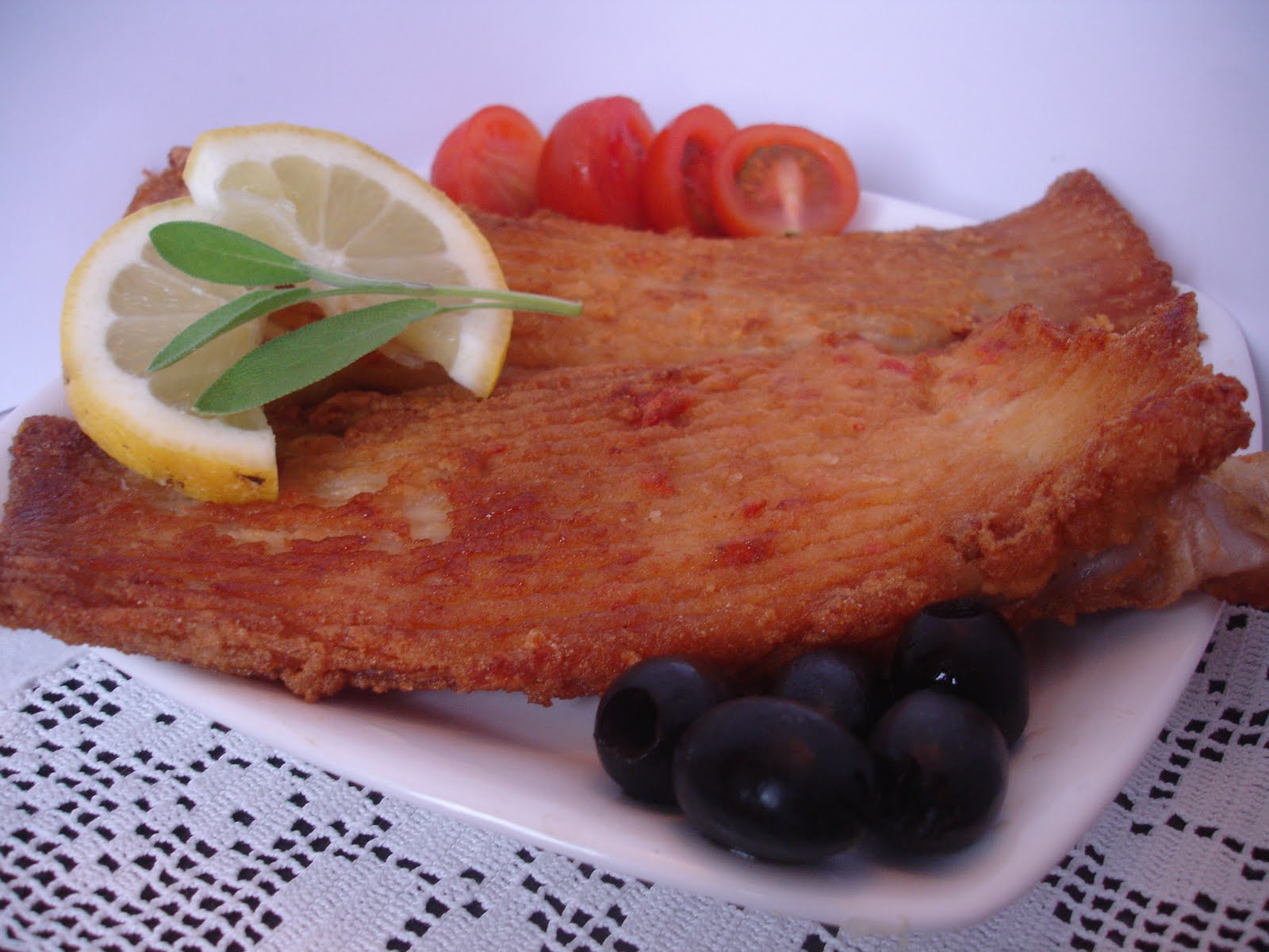 Receitas ao Desafio: Raia Frita Marinada de Véspera em Vinha d'alhos