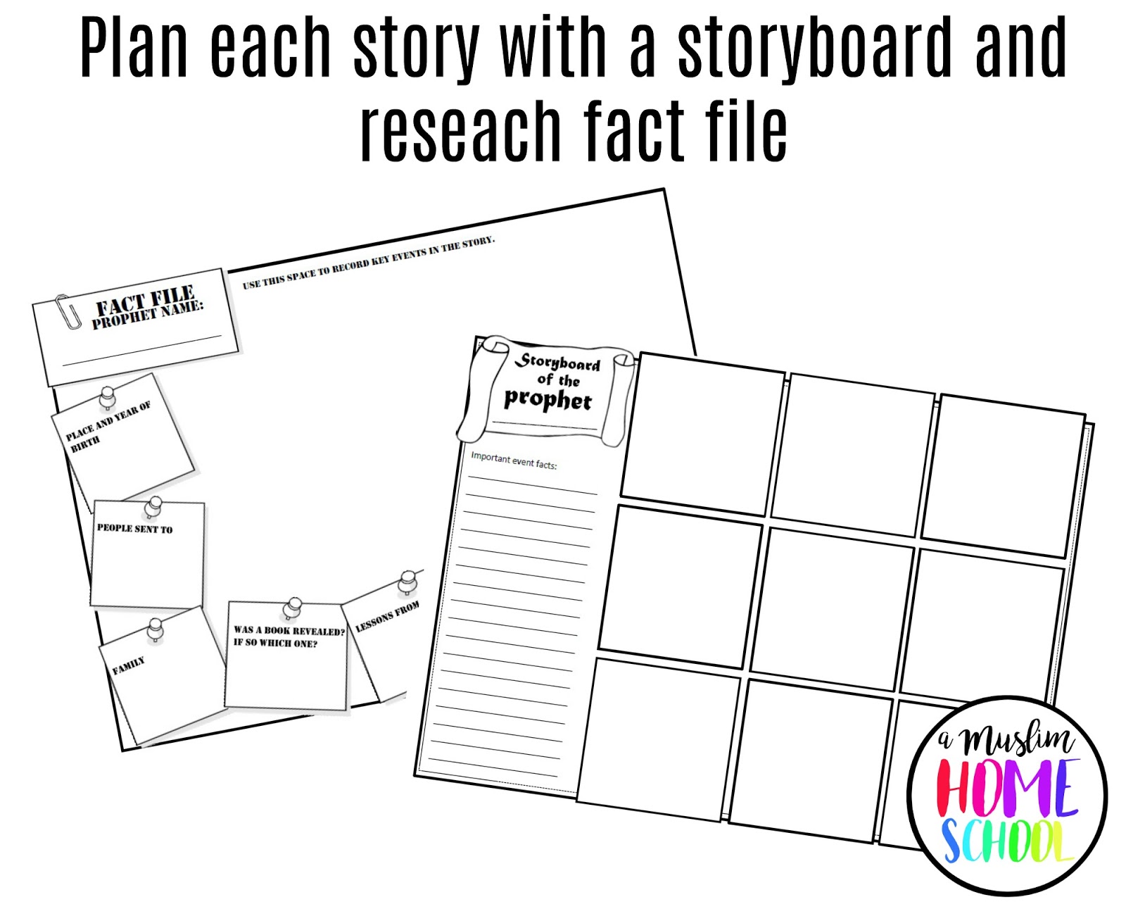a muslim homeschool: Stories of the Prophets time line printable