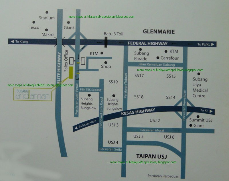 Malaysia Maps Library: Map of Subang Andaman