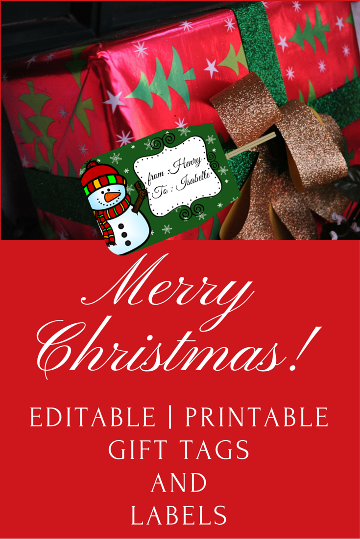 Nastaran's Resources: Editable and Printable Gift Tags & Labels