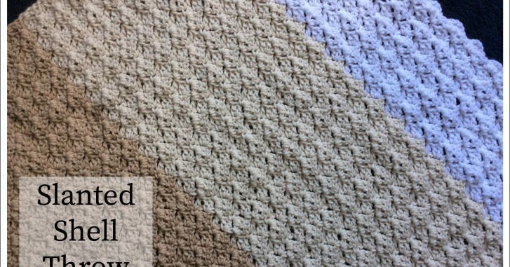 Heather's Crochet Designs: Slanted Shells Crochet Throw Blanket Pattern