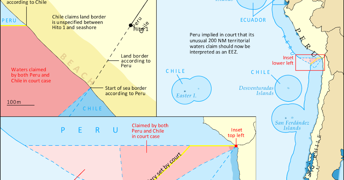Map: Peru & Chile's Sea Dispute Settled in Court - Political Geography Now