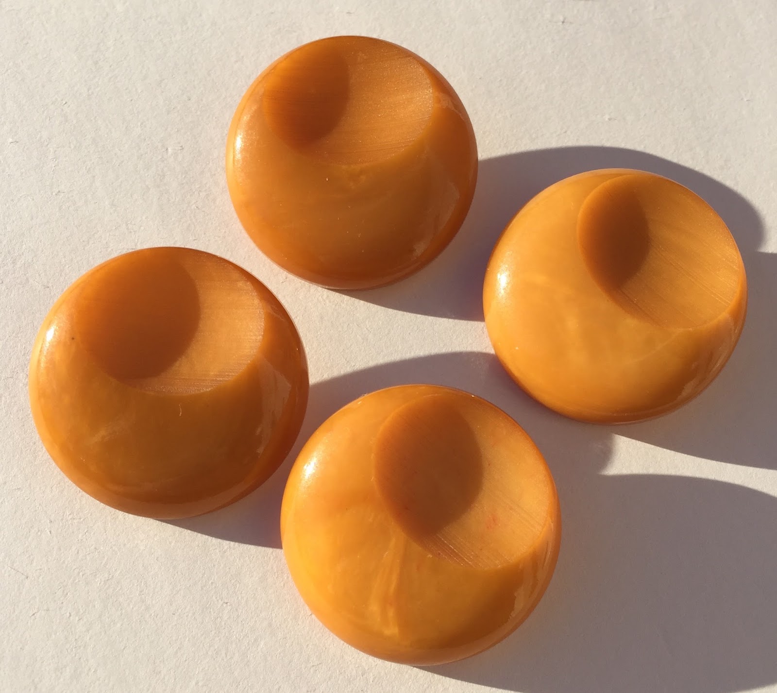 Bakelite Buttons by Sherbert McGee: A Batch of Butterscotch Moons