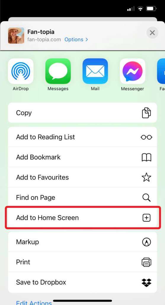 Fan-Topia on your Phone’s Home-screen