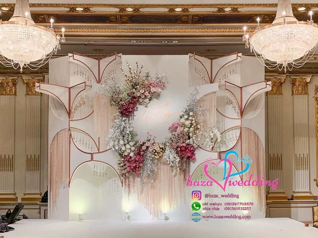 Contoh Backdrop photobooth wedding modrn - Dekorasi wedding medan