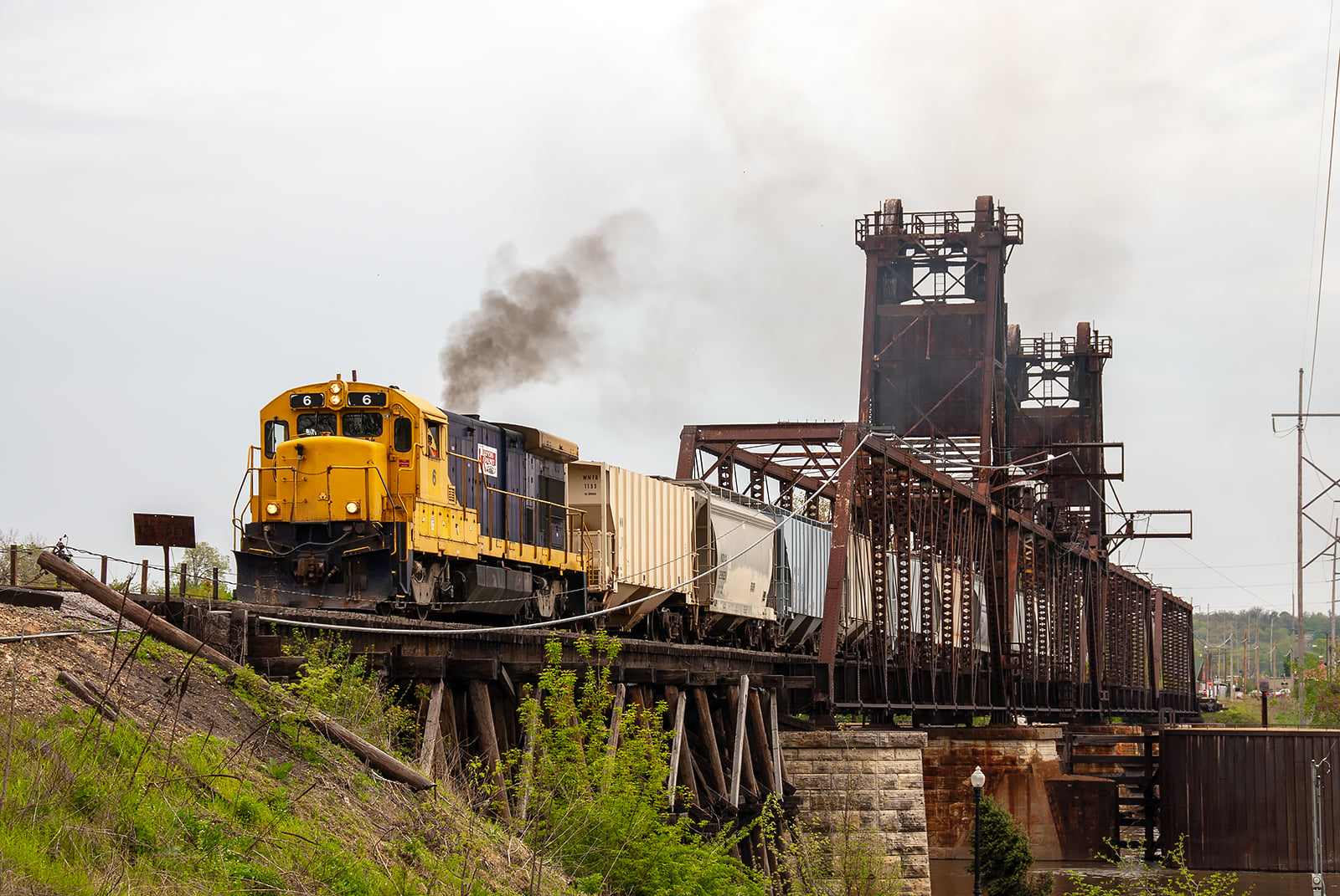 Industrial History: 1898 IR/BN/CB&Q/OO&FRV Bridge over Illinois River ...